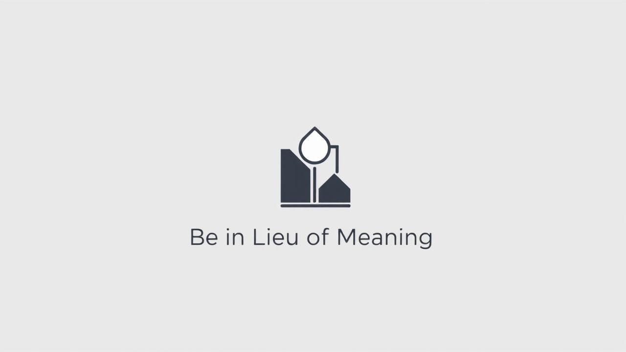 Be in Lieu of Meaning